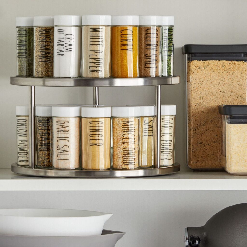 Lazy Susan Kitchen Spice Organizer Rack 360° for Cabinet 10.5 ...