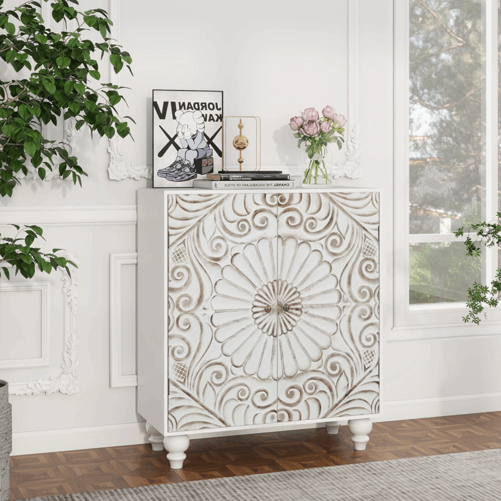 48-Inch Sideboard Buffet Cabinet with Adjustable Shelves & Doors ...