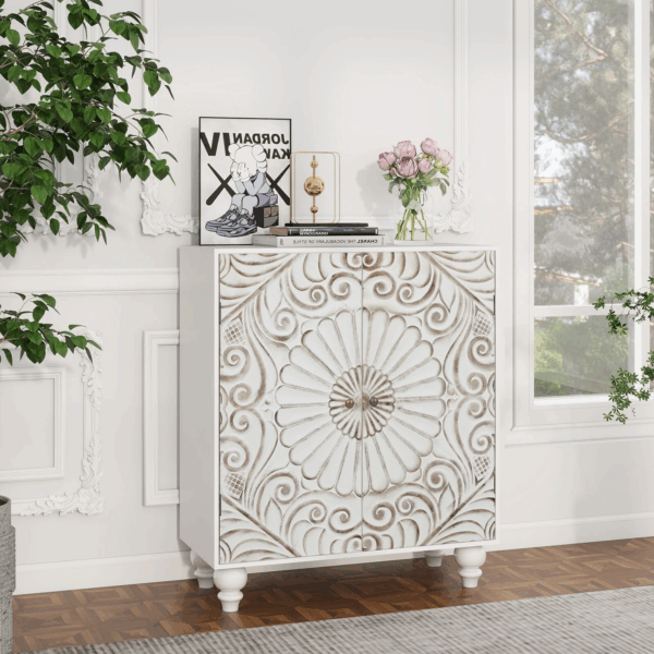 48-Inch Sideboard Buffet Cabinet with Adjustable Shelves & Doors ...